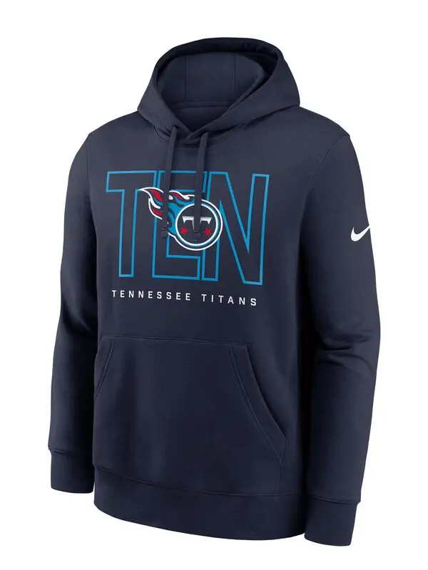 Nike Tennessee Titans Busted Play Club Nfl Pullover Hoodie - Blue