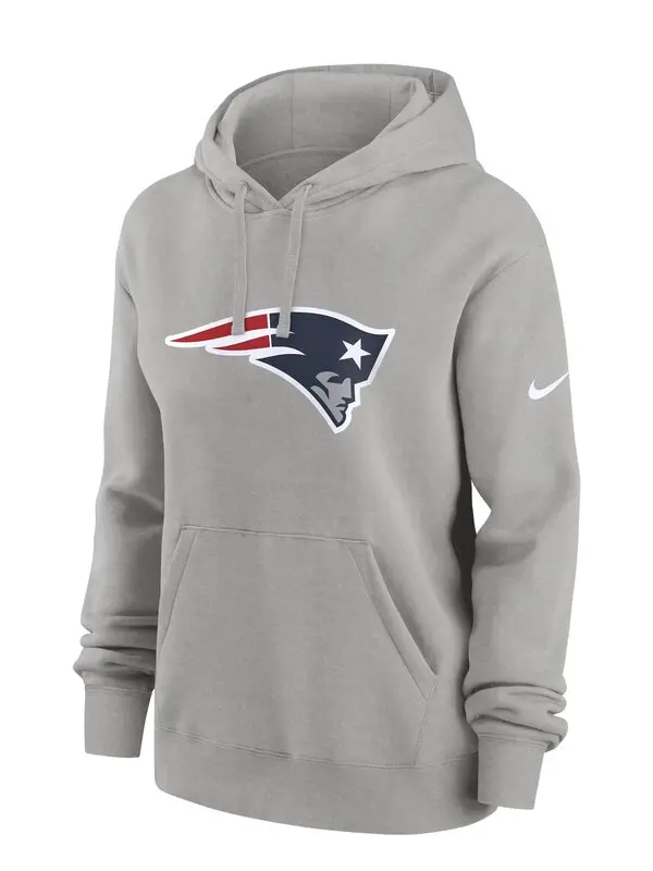 Nike New England Patriots Club Nfl Pullover Hoodie - Grey