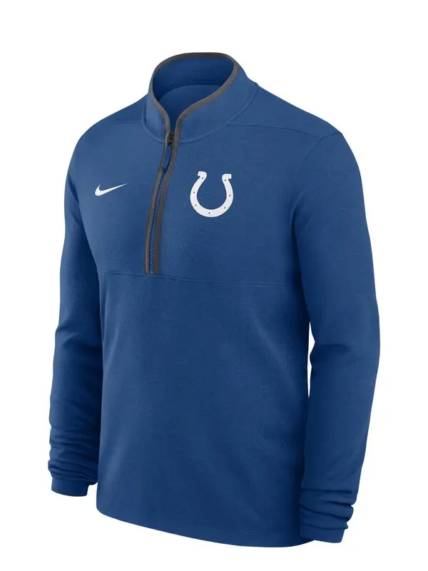 Nike Indianapolis Colts Logo Victory Dri-fit Nfl 1/2-zip Long-sleeve Top - Blue
