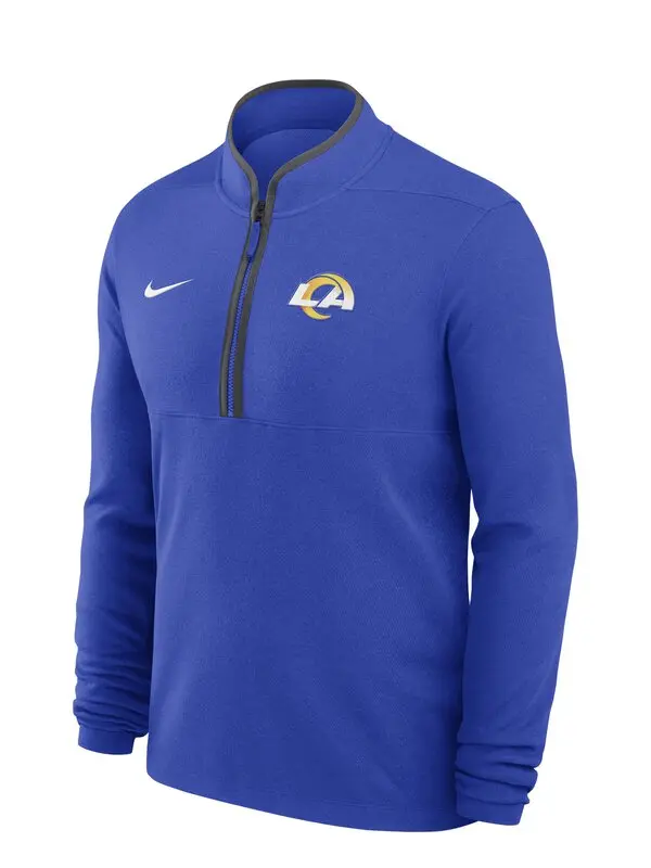 Nike Los Angeles Rams Logo Victory Nfl 1/2-zip Long-sleeve Top - Blue