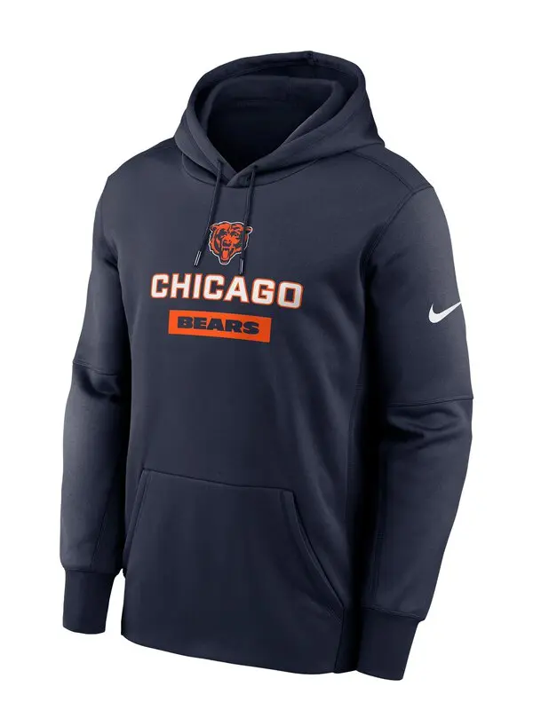 Nike Chicago Bears Toss Sweep Therma Nfl Pullover Hoodie - Blue