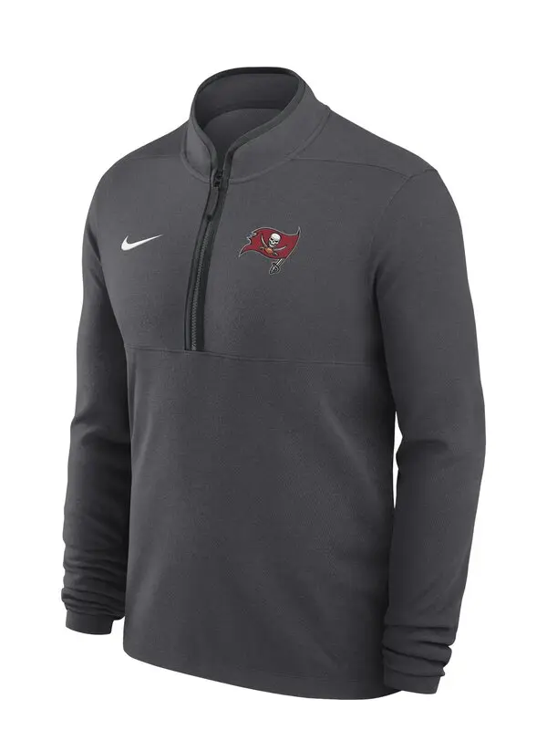 Nike Tampa Bay Buccaneers Logo Victory Dri-fit Nfl 1/2-zip Long-sleeve Top - Grey