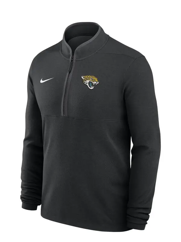 Nike Jacksonville Jaguars Logo Victory Dri-fit Nfl 1/2-zip Long-sleeve Top - Black