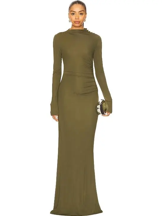 House Of Harlow 1960 X Suki Gown - Olive Green