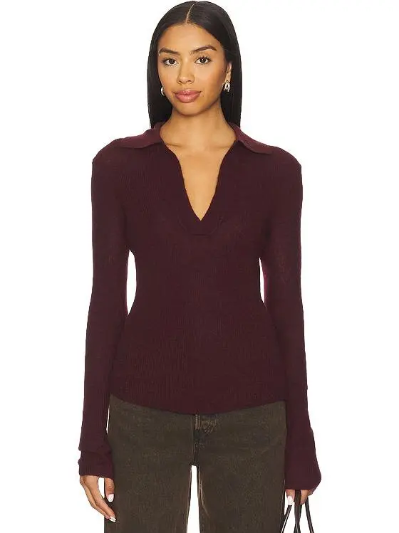 Citizens Of Humanity Simone Polo Sweater - Burgundy