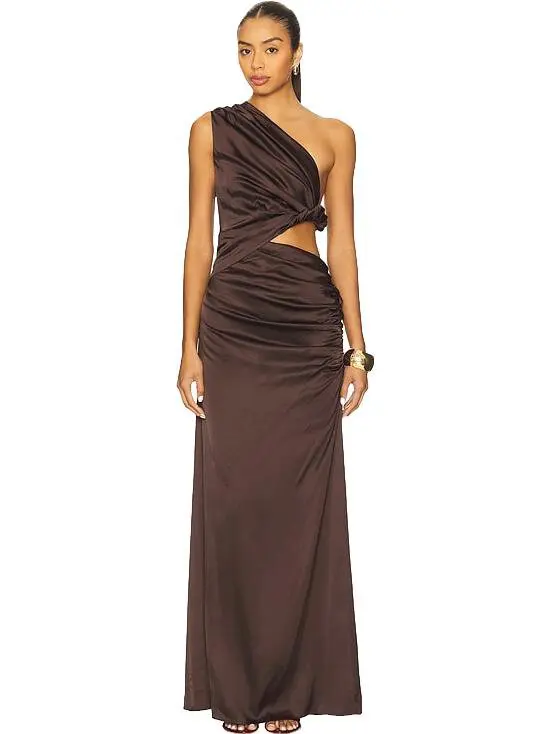 House Of Harlow 1960 X Carrie Gown - Chocolate Brown