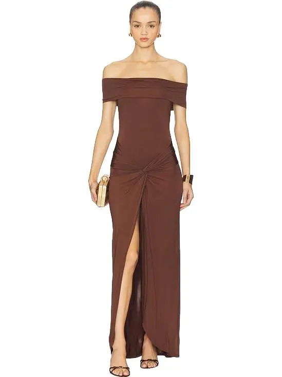 LOVERS AND FRIENDS Bria Maxi Dress - Espresso