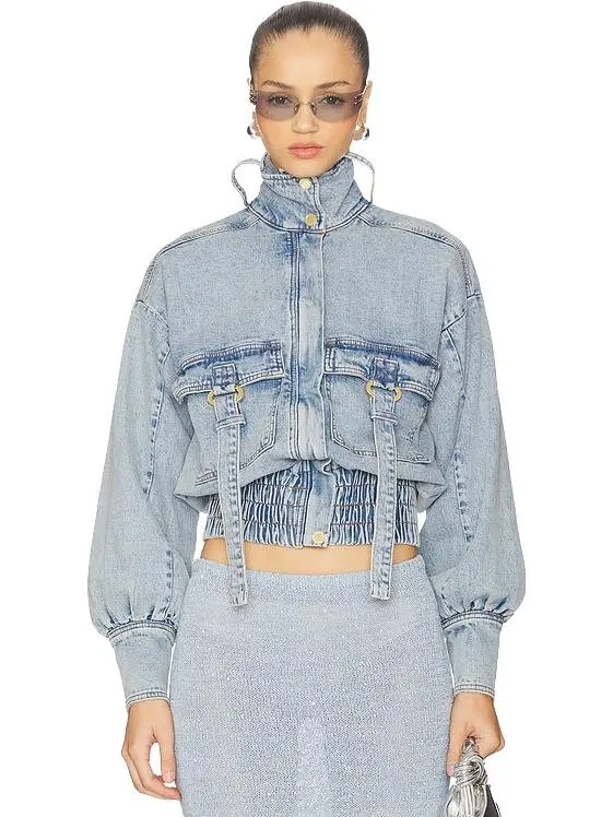 ASTA RESORT Diana Denim Parker Jacket - Light Wash
