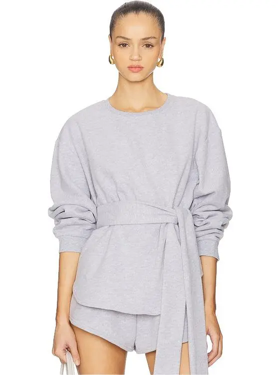 LOVERS AND FRIENDS Gabriella Sweatshirt Top - Grey