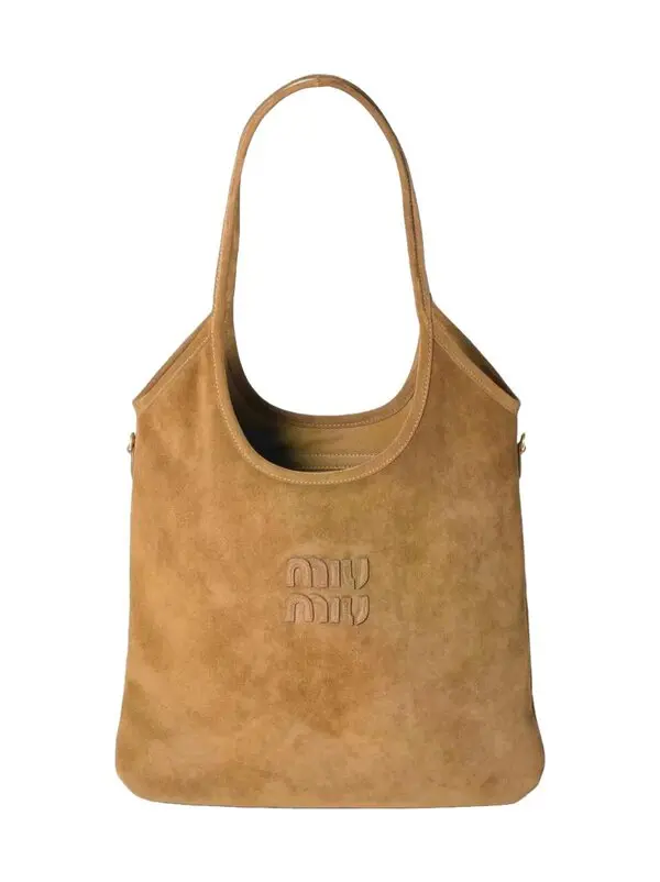 Miu Miu Ivy Suede Shoulder Bag - Brown