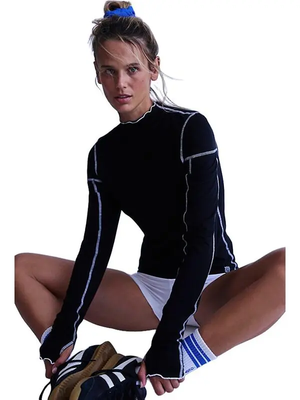 Free People Full Back Layer Top - Black