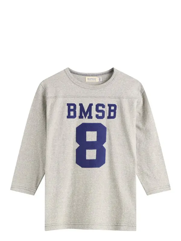 BEAMS 3/4 Sleeve Football T-shirt - Grey