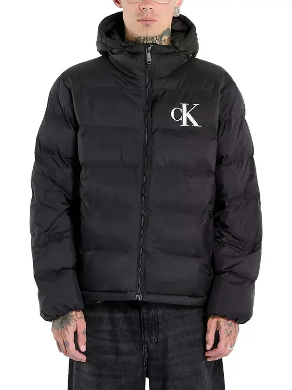 Calvin Klein Hooded Puffer Jacket - Black