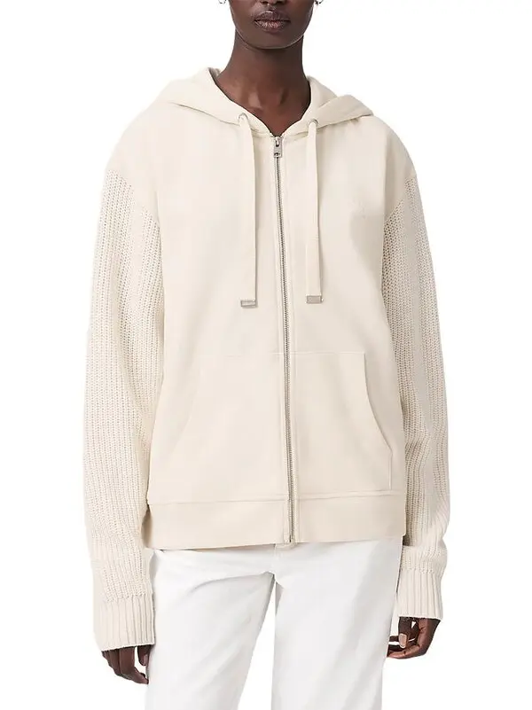 ALLSAINTS Amphie Knit Hoodie - Tofu White