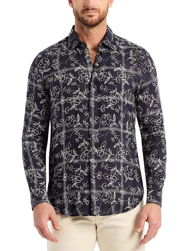 Robert Graham Essex Button Down Shirt - Navy
