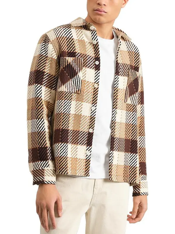 WAX LONDON Whiting Overshirt - Natural/brown