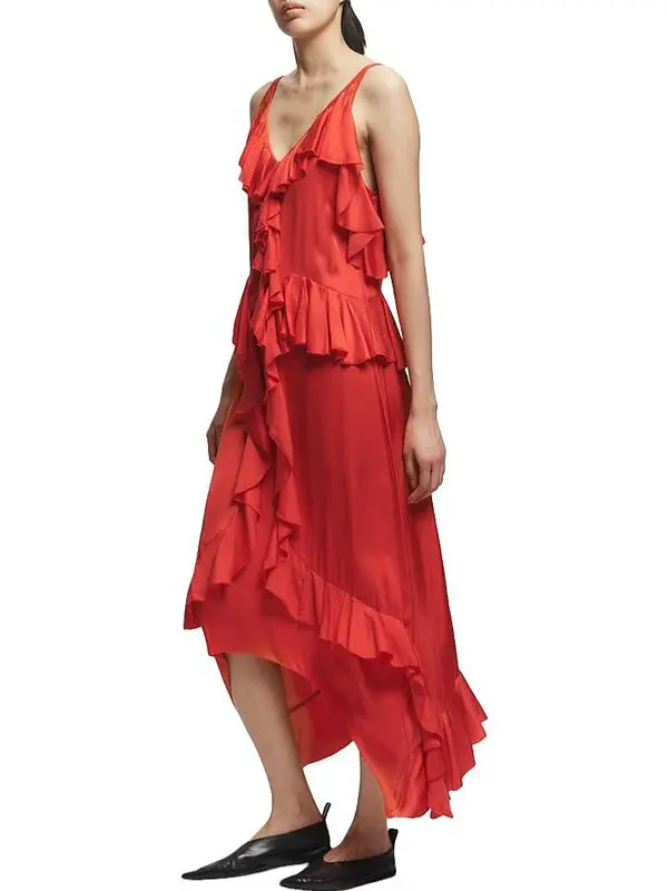 SAINT ART Gavin Ruffled Dress - Grenadine