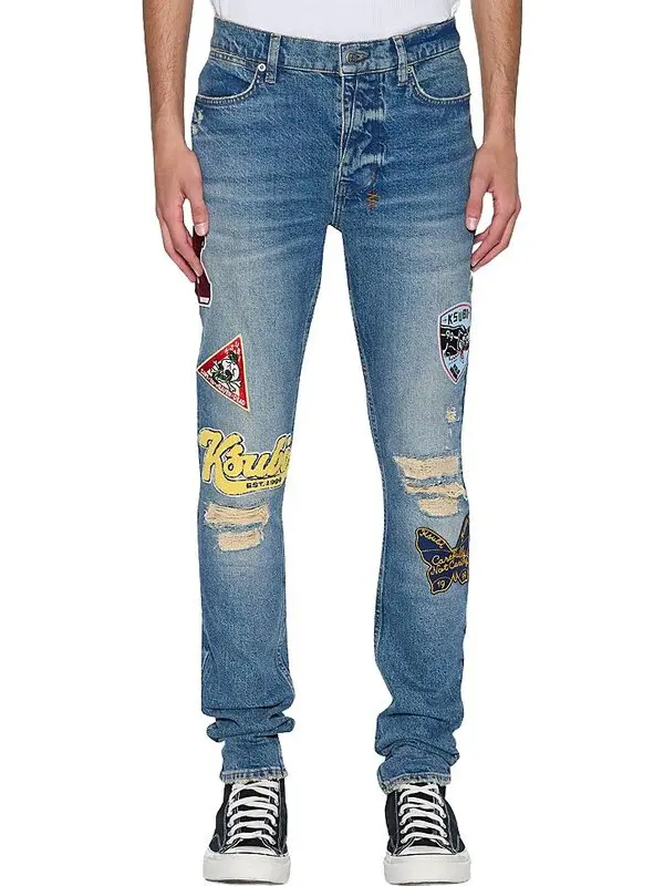 Ksubi Van Winkle Rodeo Patched Jeans - Denim