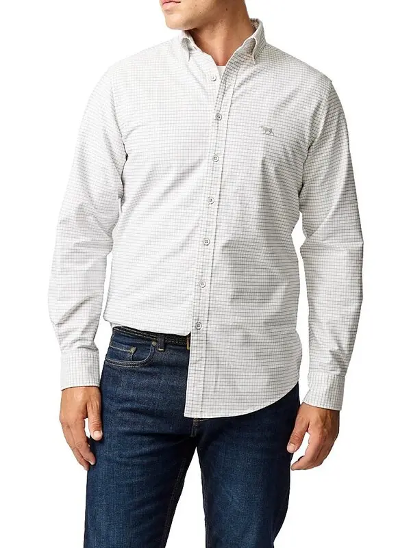 Rodd & Gunn Slim Fit Gunn Check Oxford 5 Long Sleeve Shirt - Pebble