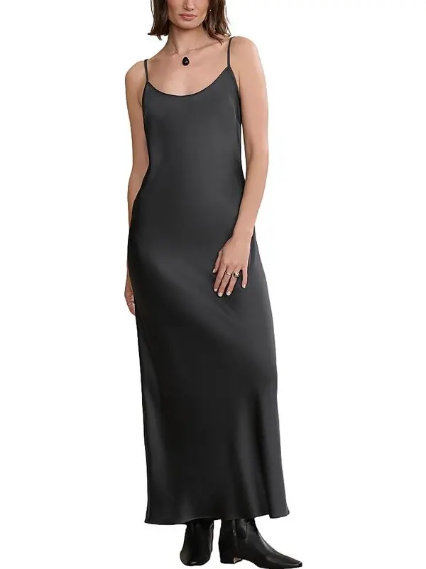 Jenni Kayne Cleo Satin Slip Dress - Slate