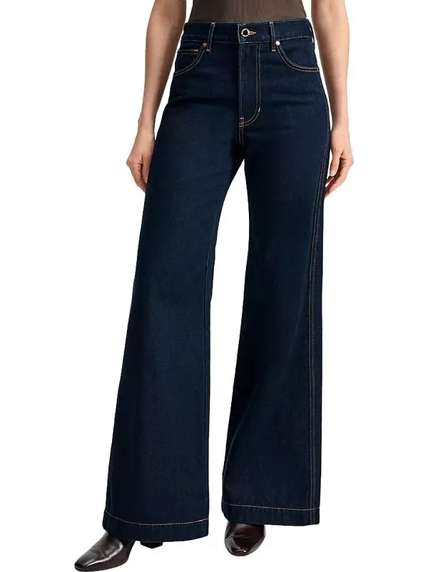 Veronica Beard Kasey Mid-rise Wide-leg Jeans - Indigo Rinse