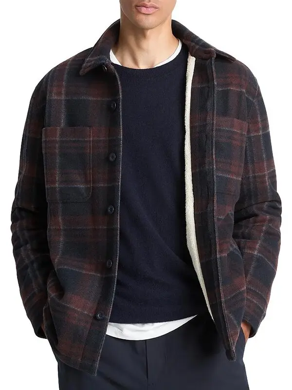 Vince Fleece Lined Shirt Jacket - Coastal Combo