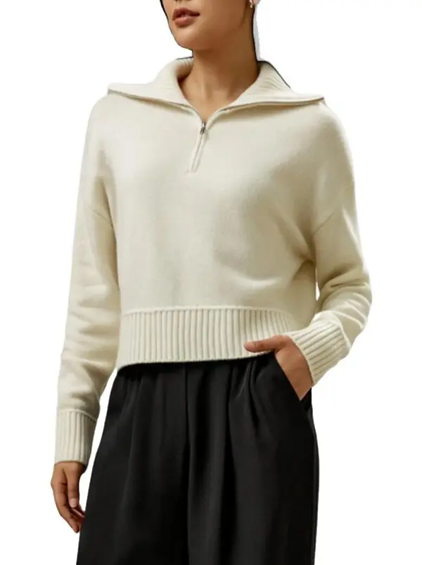 Lilysilk Relaxed Fit Wool-cashmere Blend Pullover - White