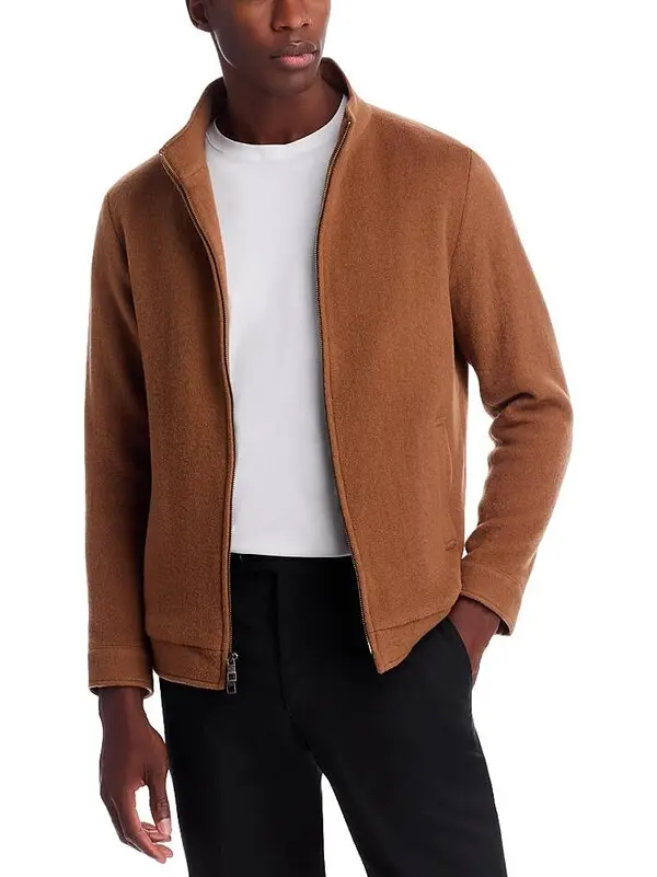 Peter Millar Crown Flex Merino Wool Bomber Jacket - Hazelwood