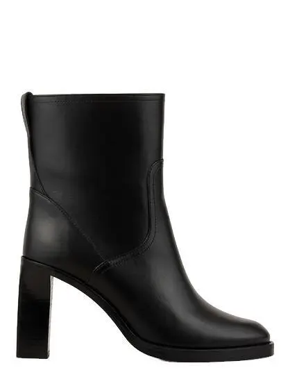 Ba&sh Clarosa Leather Ankle Boots - Black