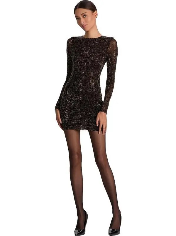 Alice + Olivia Delora Embellished Mini Dress - Black