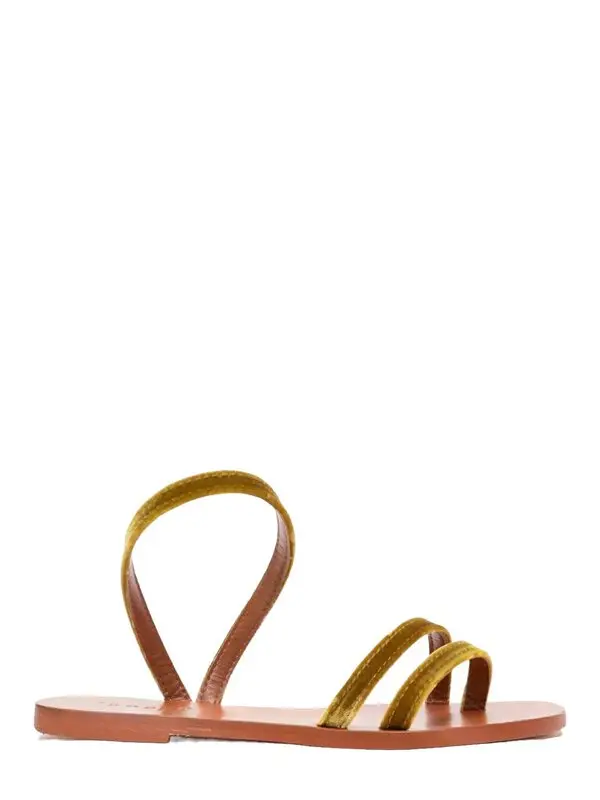 LANAPO Velvet Double-strap Sandals - Green