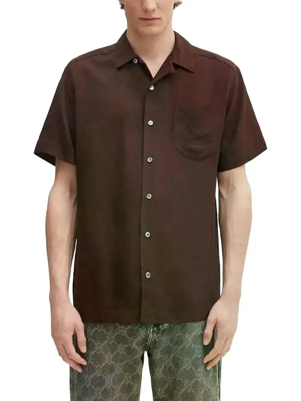 A.p.c. Short-sleeve Pocket Shirt - Brown