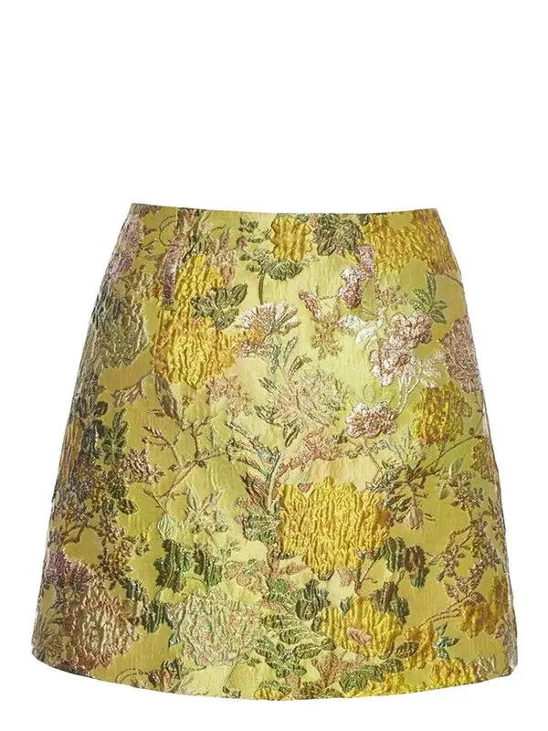Cara Cara Bea Floral Mini Skirt - Yellow