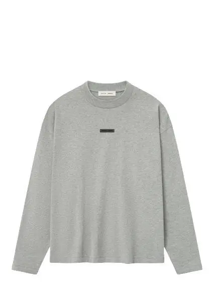 Fear Of God Essentials Classic Long Sleeve Tee Shirt - Concrete Heather