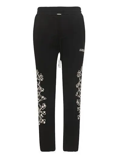 Amiri Checkered Bones Sweatpants - Black