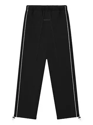 Fear Of God Essentials Relaxed Fleece Piping Sweatpant - Jet Black/cloud White