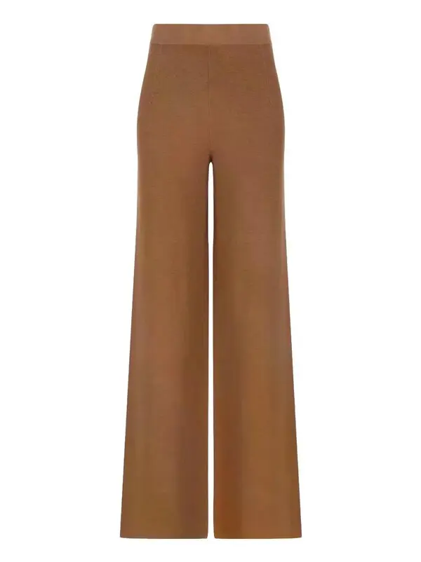 Max Mara Elastic-waistband Knit Trousers - Brown
