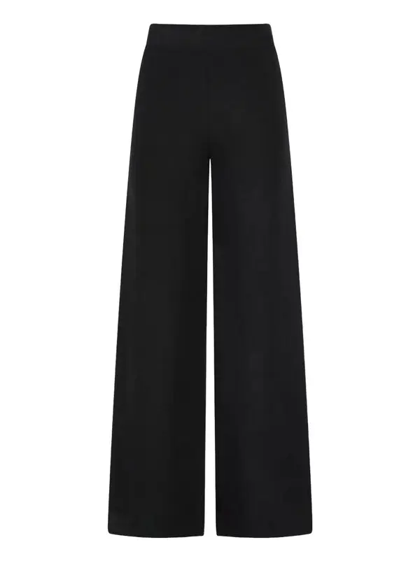 Max Mara Elastic-waist Palazzo Pants - Black