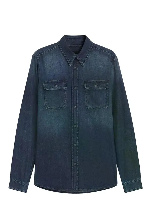 BOSS Double-pocket Denim Shirt - Blue