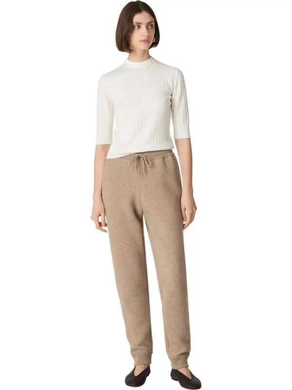 Bottega Veneta Cashmere Jogger Pants - Beige