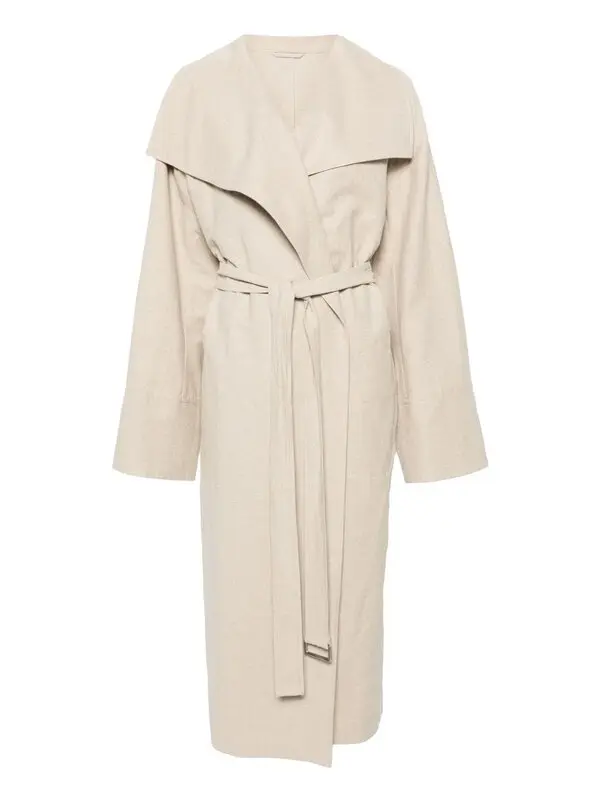 TOTEME Signature Linen Coat - Beige