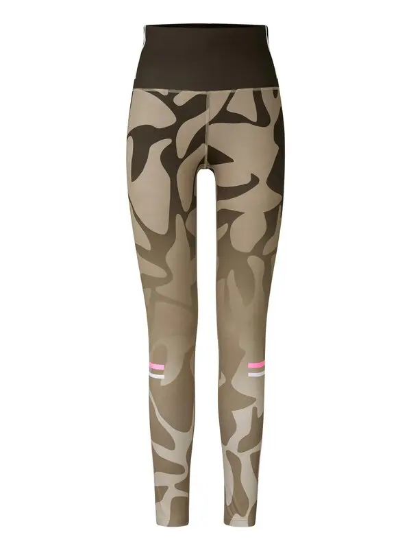 Bogner Tamira Camouflage Tights - Khaki/brown
