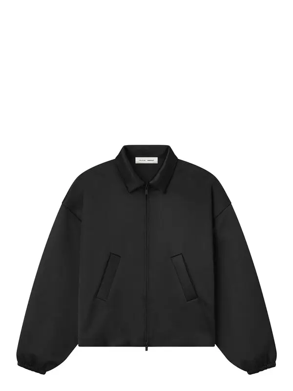Fear Of God Bonded Satin Zip-up Bomber Jacket - Black