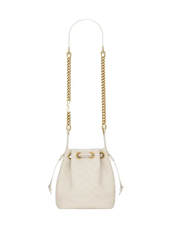 Saint Laurent Cassandre Bucket Bag - Cream