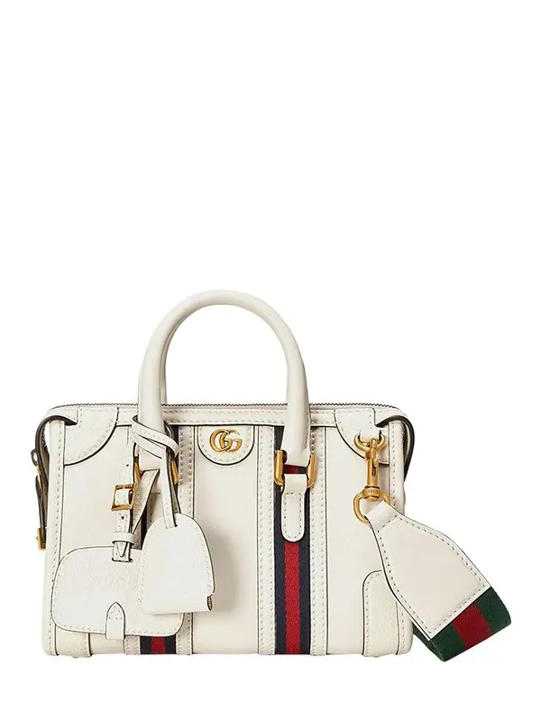 Gucci Mini Top Handle Bag With Double G - White