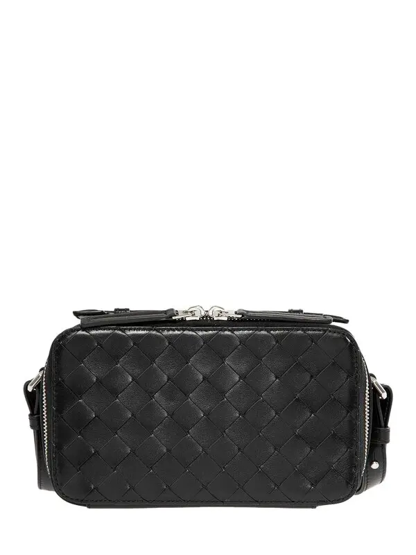 Bottega Veneta Intrecciato Crossbody Pouch - Black