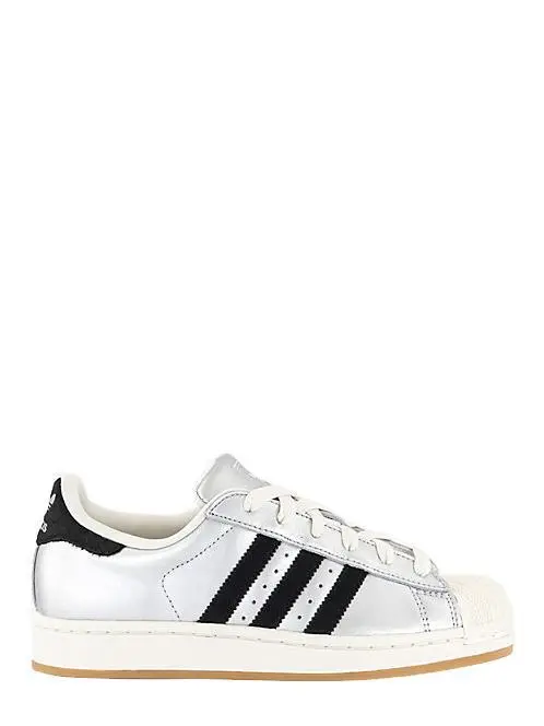 Adidas Superstar Ii Woven Metallic Trainers - Silver Metalic Offwhite