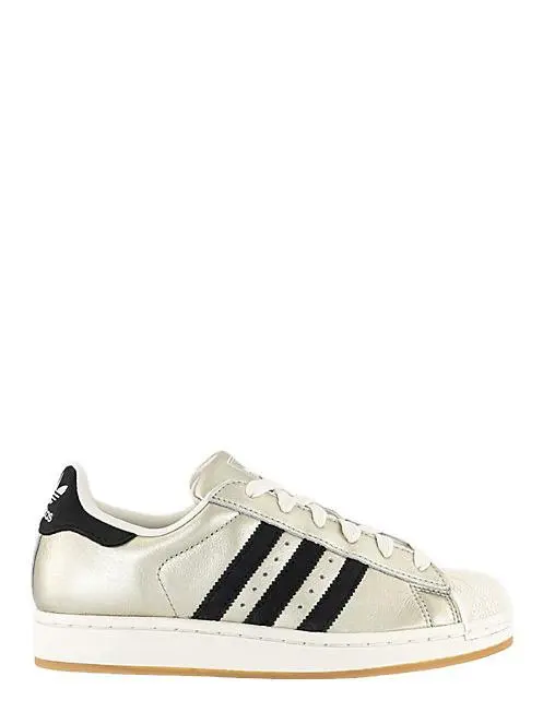 Adidas Superstar Ii Woven Metallic Trainers - Alumina Black Gum