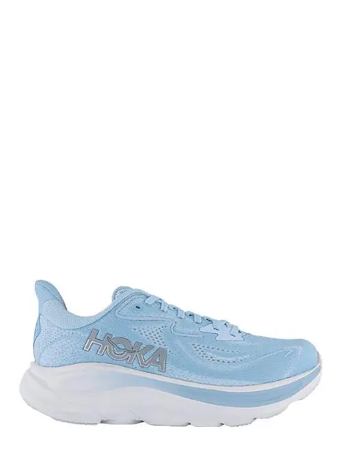 HOKA Clifton 10 Mesh Trainers - Glacier Blue Silver F