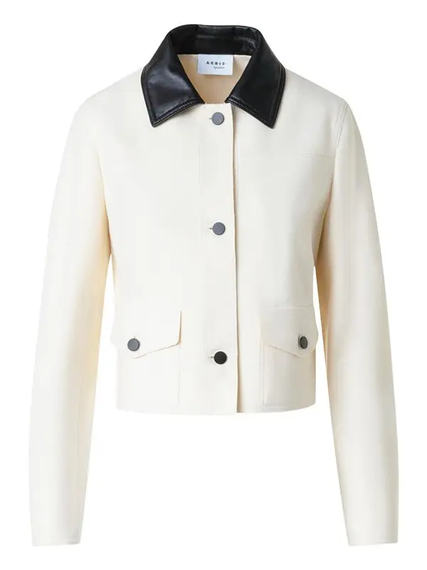 Akris Felted Wool-blend Shirt Jacket - Cream